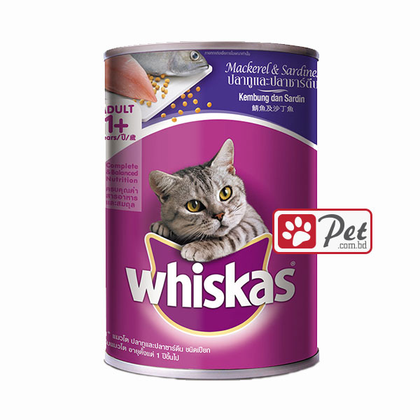 Whiskas Can - Mackerel & Sardin (400g) - PET.COM.BD