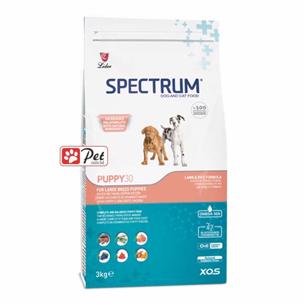 Spectrum Puppy30 Large Breed Puppy Food - Lamb & Rice (3kg) - PET.COM.BD